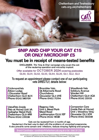 Cats Protection Cheltenham & Tewkesbury Branch